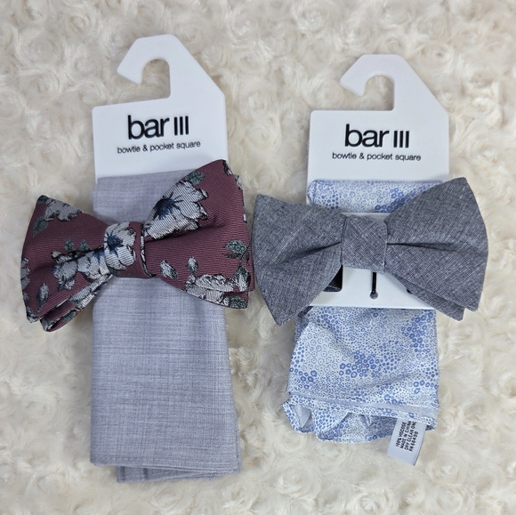 Bar III | Accessories | Bar Iii 2 Bow Tie And Pocket Square Set | Poshmark
